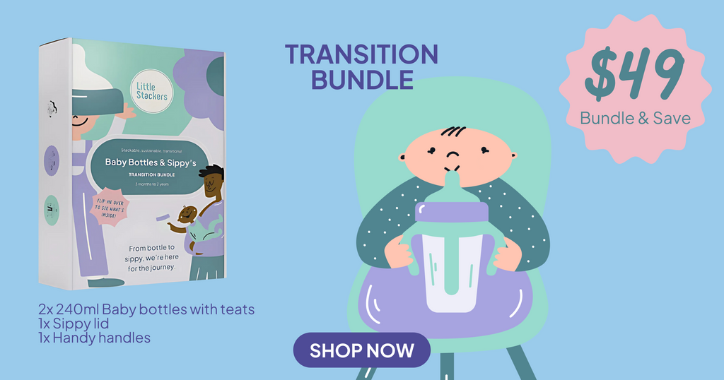 Little Stackers - Baby and toddler bottles. Stackable & sustainable.