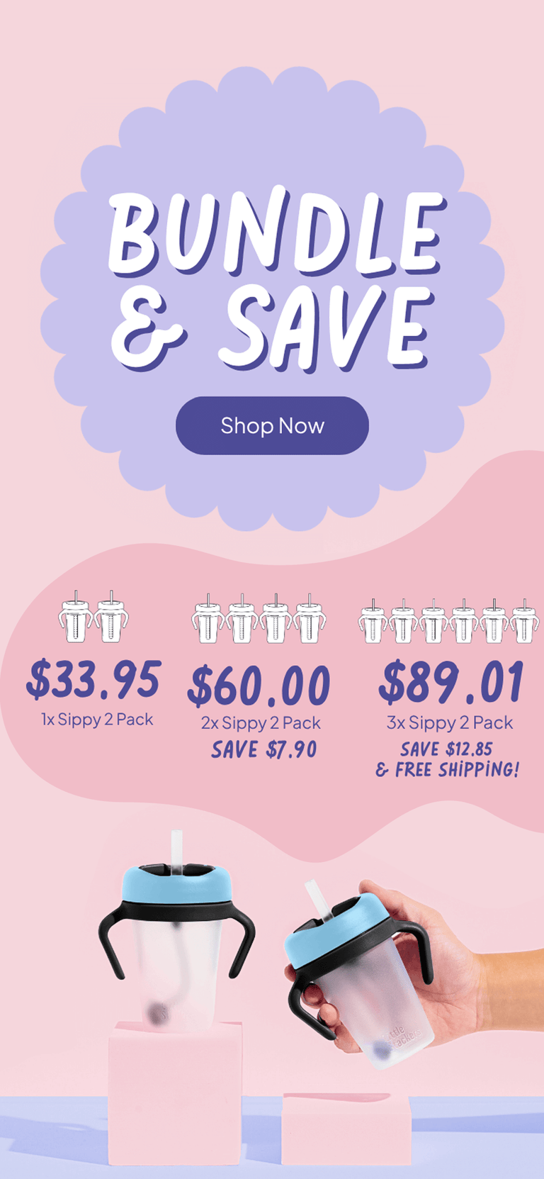 Little Stackers - Baby and toddler bottles. Stackable & sustainable.